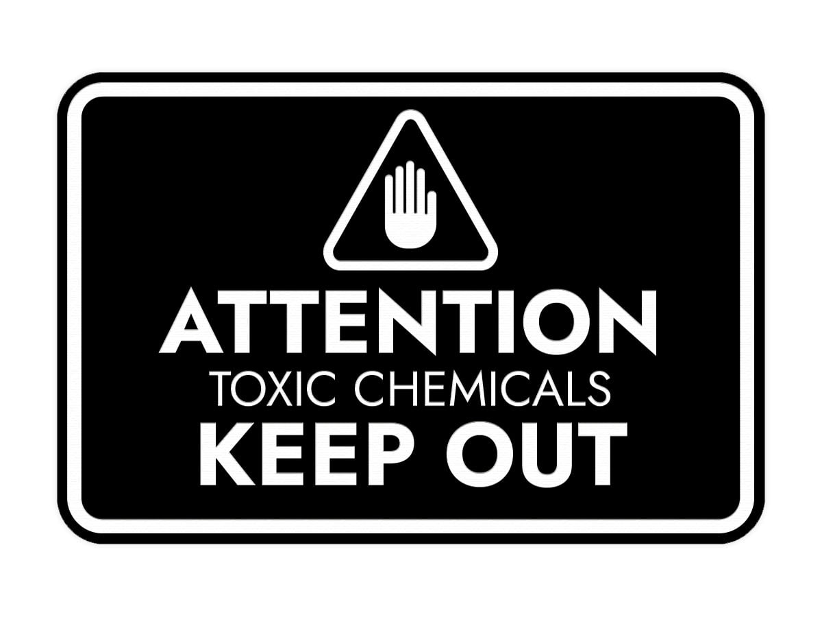 Signs ByLITA Classic Framed Attention: Toxic Chemicals - Keep Out Door ...
