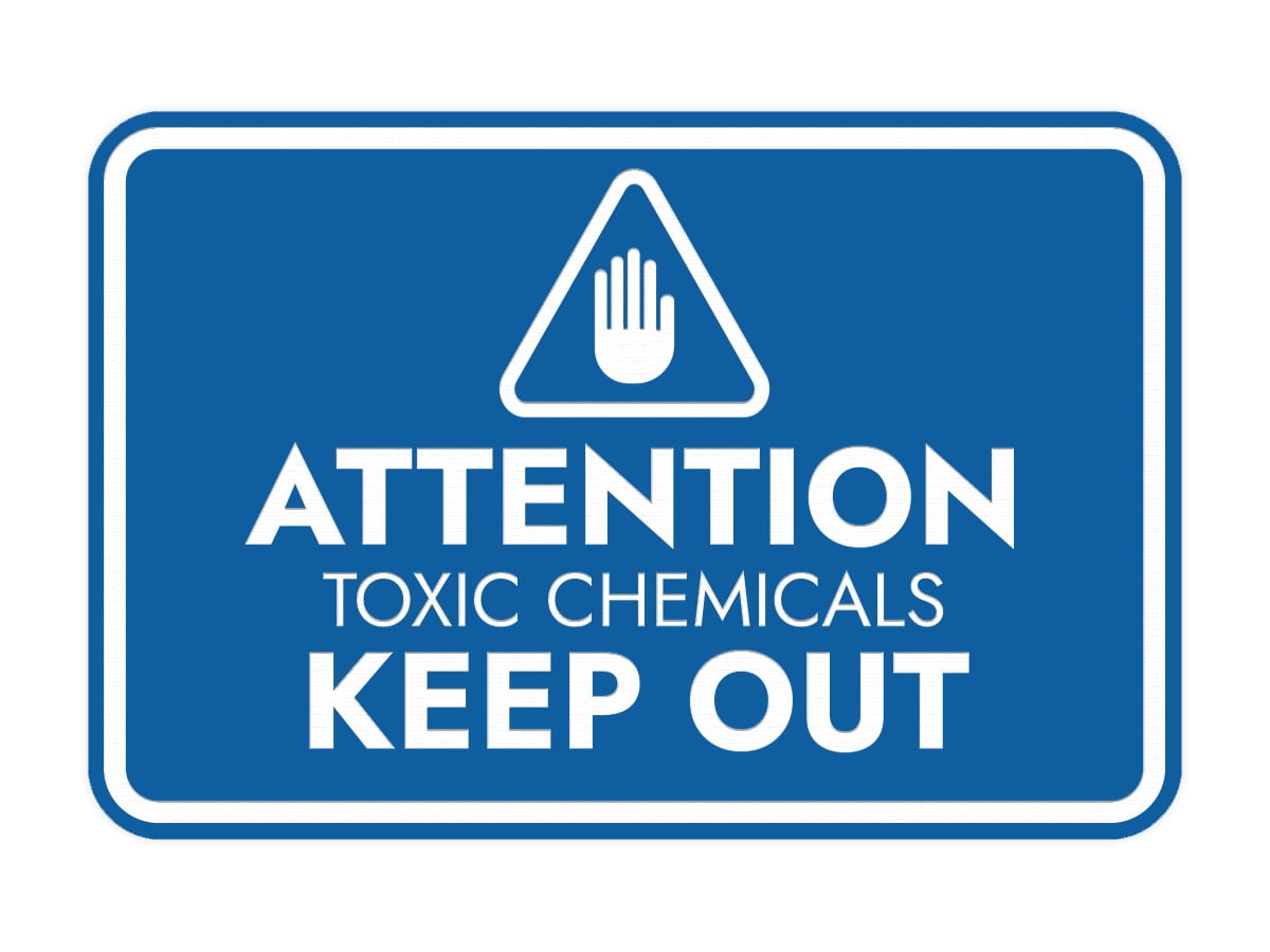 Signs ByLITA Classic Framed Attention: Toxic Chemicals - Keep Out Door ...