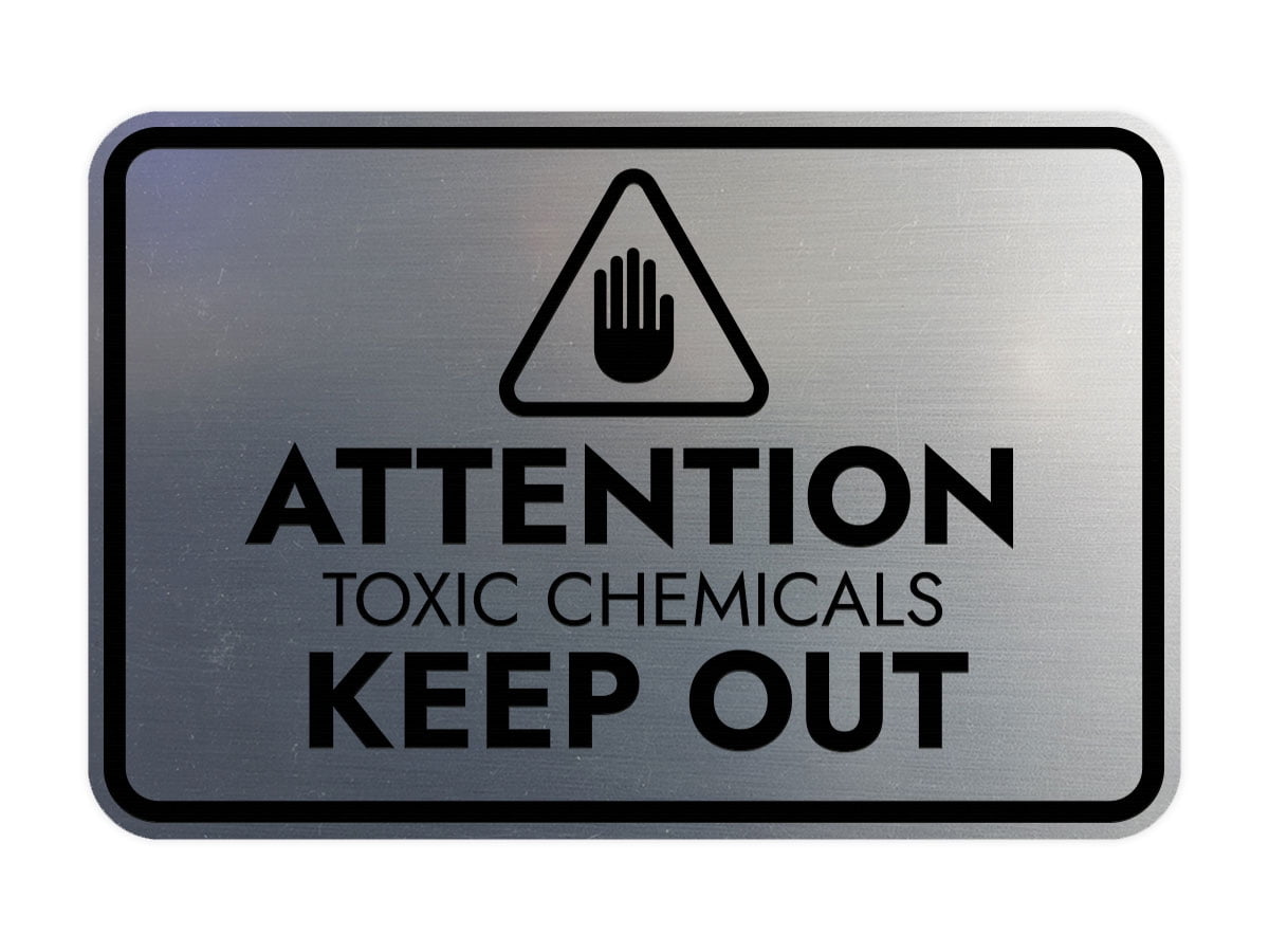 Signs ByLITA Classic Framed Attention: Toxic Chemicals - Keep Out Door ...