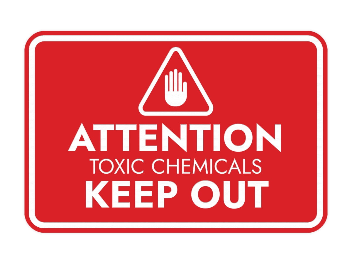 Signs ByLITA Classic Framed Attention: Toxic Chemicals - Keep Out Door ...