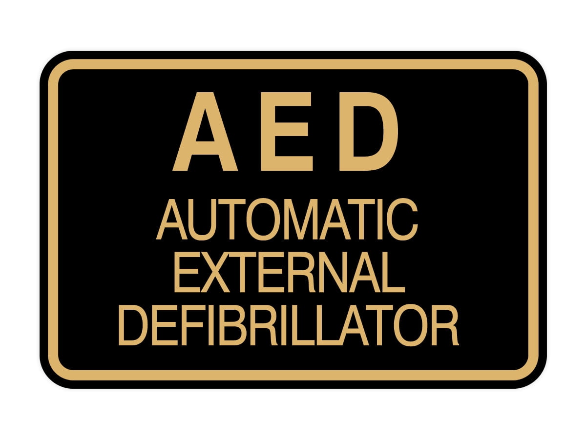 Signs ByLITA Classic Framed Automatic External Defibrillator Door or ...