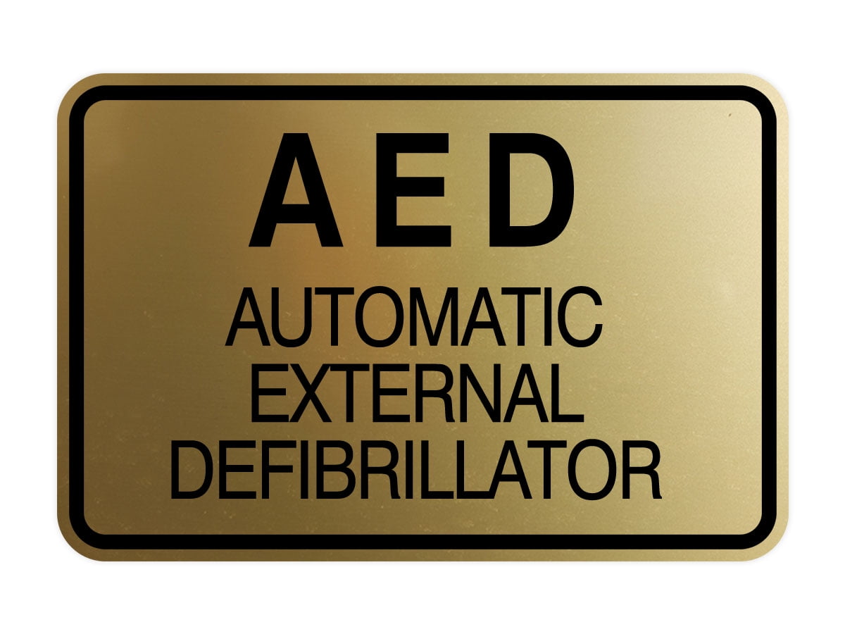Signs ByLITA Classic Framed Automatic External Defibrillator Door or ...