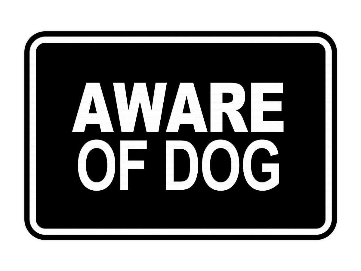 Signs ByLITA Classic Framed Aware Of Dog Sign (Black) - Small - Walmart.com