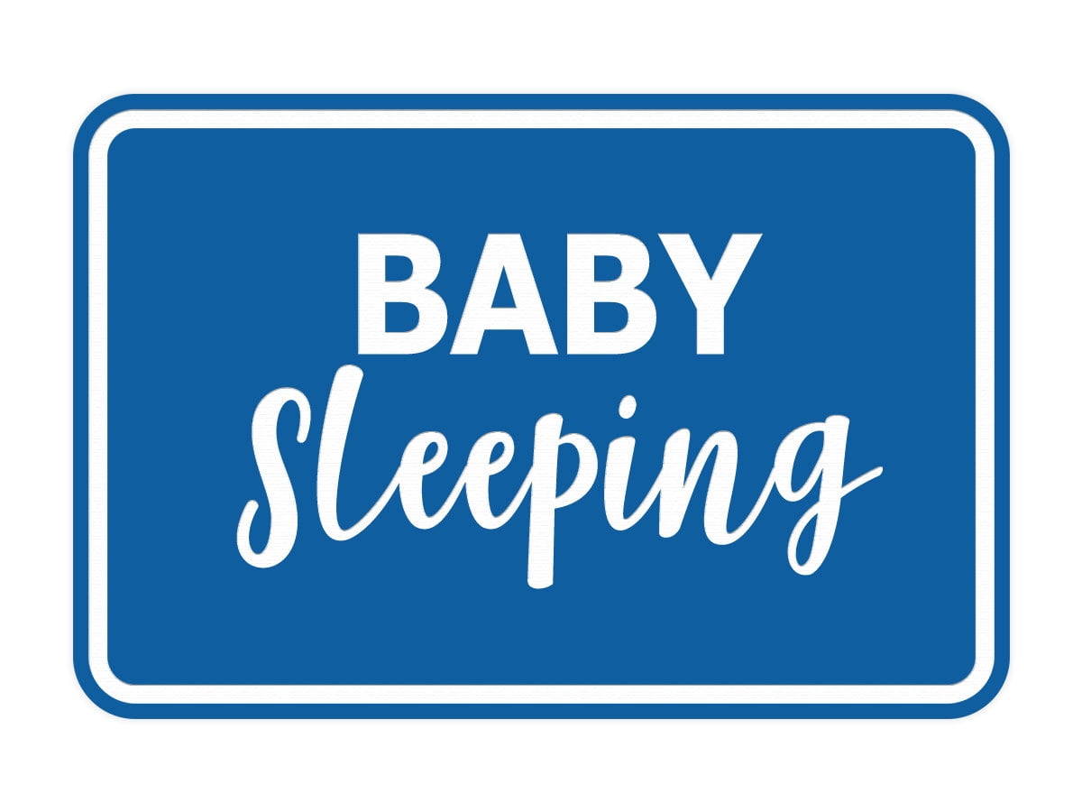 Signs ByLITA Classic Framed Baby Sleeping Sign (Blue) - Large - Walmart.com