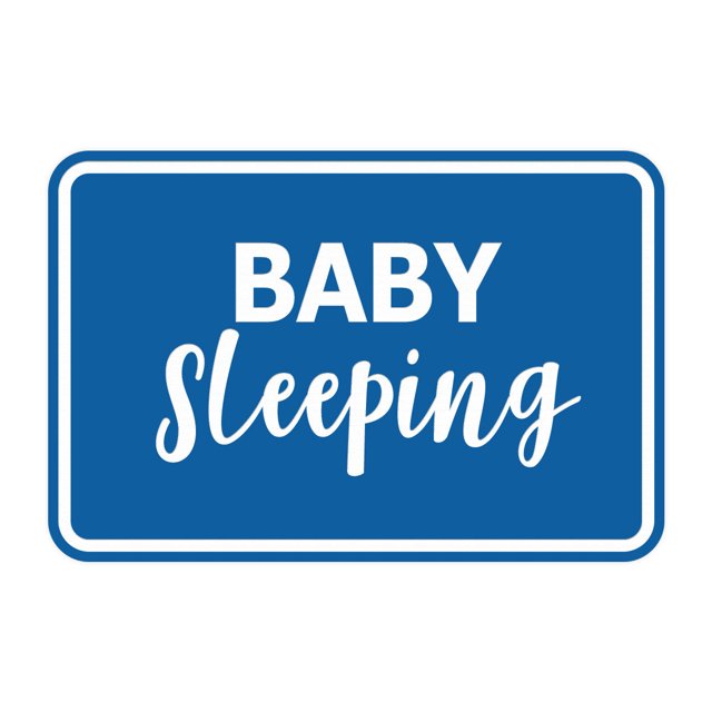Signs ByLITA Classic Framed Baby Sleeping Sign (Blue) - Small - Walmart.com
