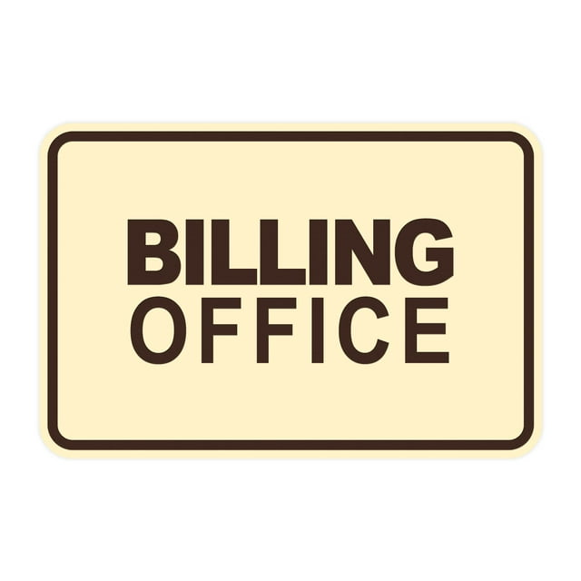 Signs ByLITA Classic Framed Billing Office Sign (Ivory/Dark Brown ...