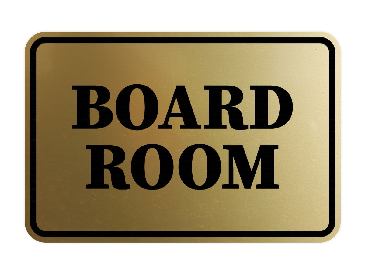 Signs ByLITA Classic Framed, Board Room Sign (Brushed Gold) - Large ...