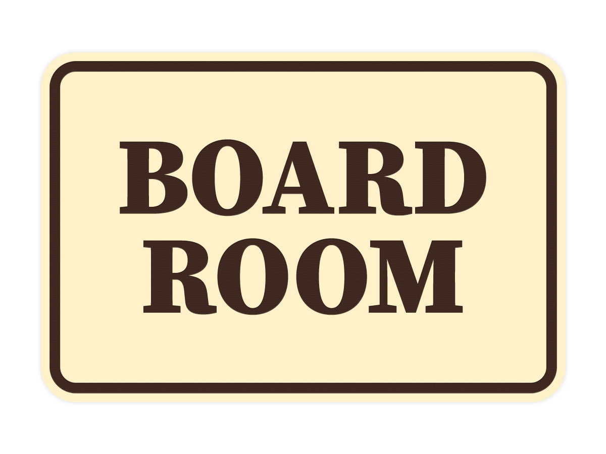 Signs ByLITA Classic Framed, Board Room Sign (Ivory/Dark Brown) - Small ...