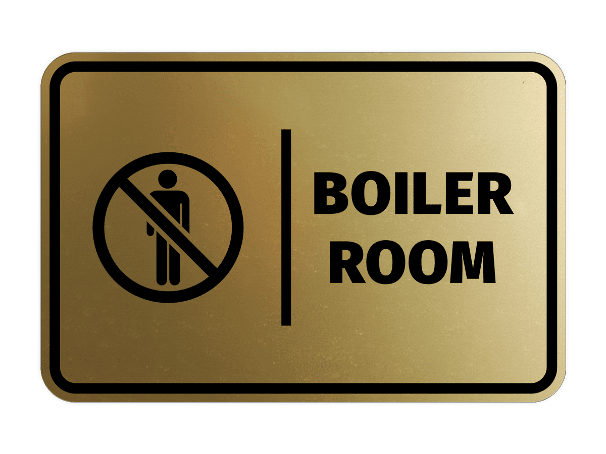 Signs ByLITA Classic Framed Boiler Room Door or Wall Sign Easy ...