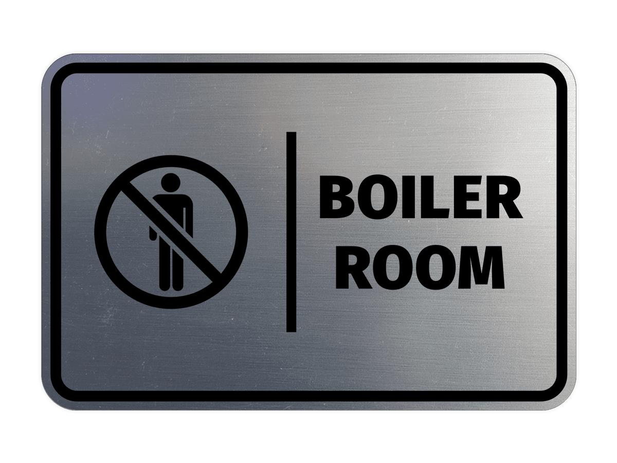 Signs ByLITA Classic Framed Boiler Room Door or Wall Sign Easy ...