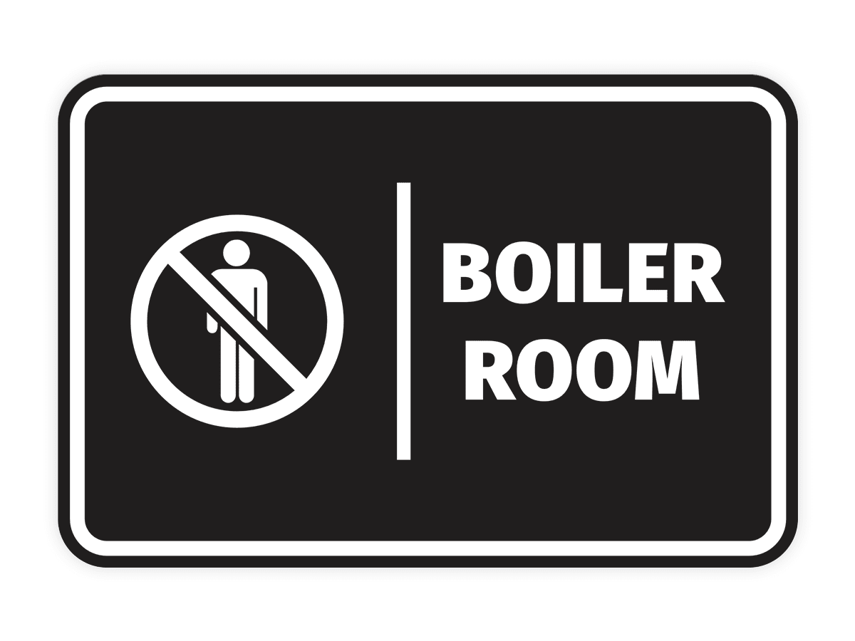 Signs ByLITA Classic Framed Boiler Room Door or Wall Sign Easy ...
