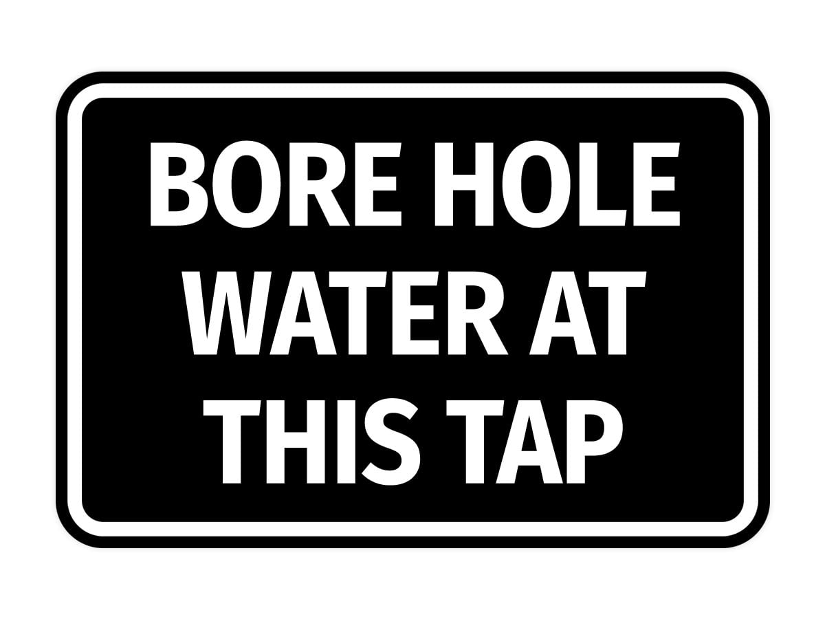 Signs ByLITA Classic Framed Bore Hole Water At This Tap Door or Wall ...