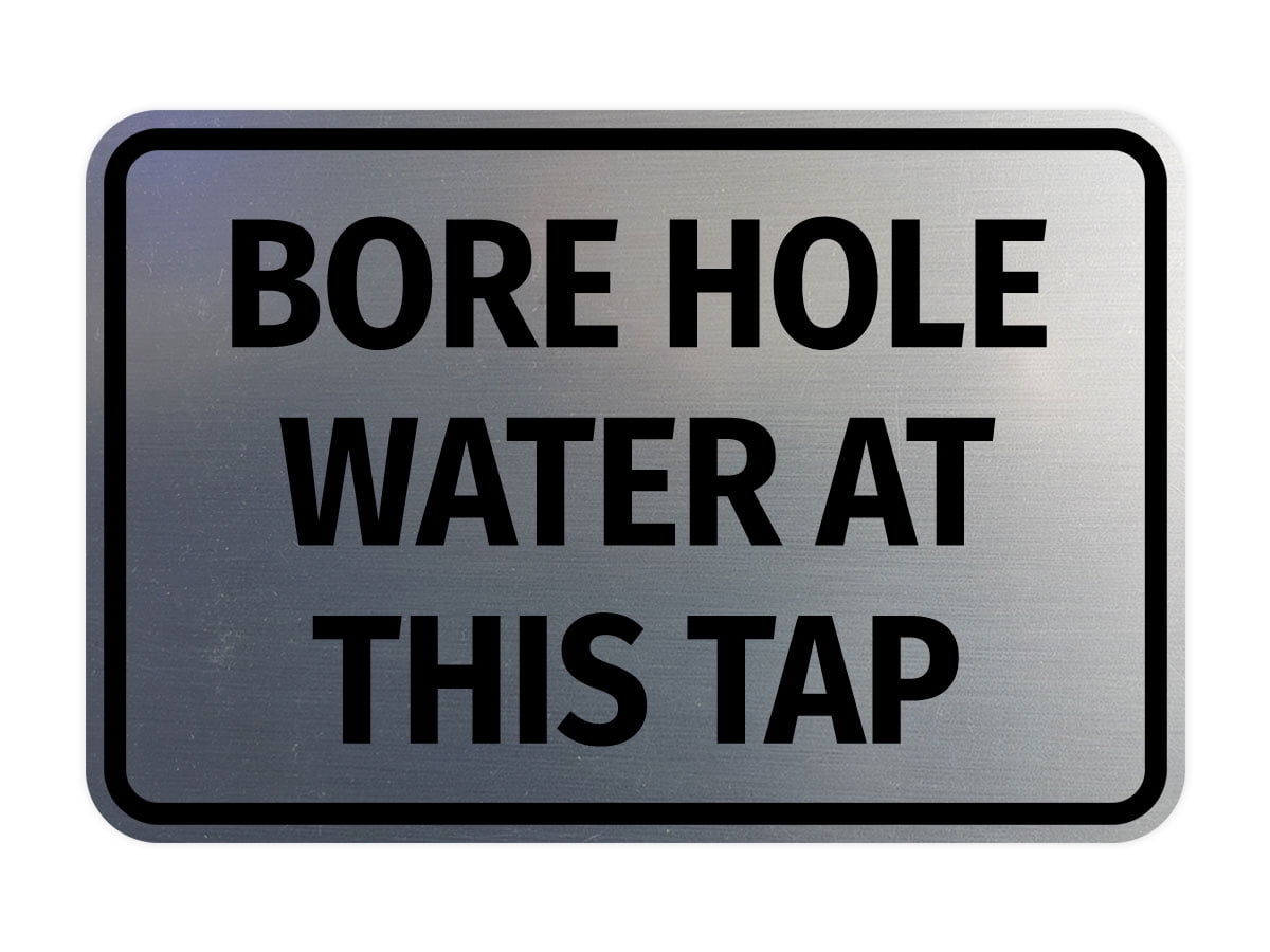Signs ByLITA Classic Framed Bore Hole Water At This Tap Door or Wall ...