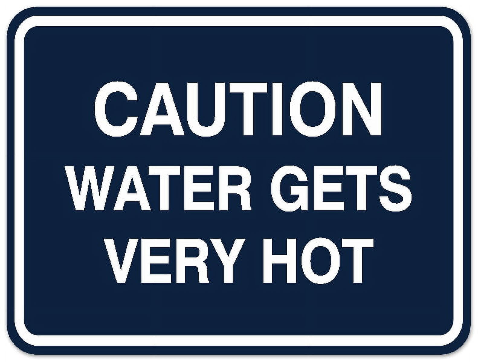 Signs ByLITA Classic Framed CAUTION WATER GETS VERY HOT Door or Wall ...