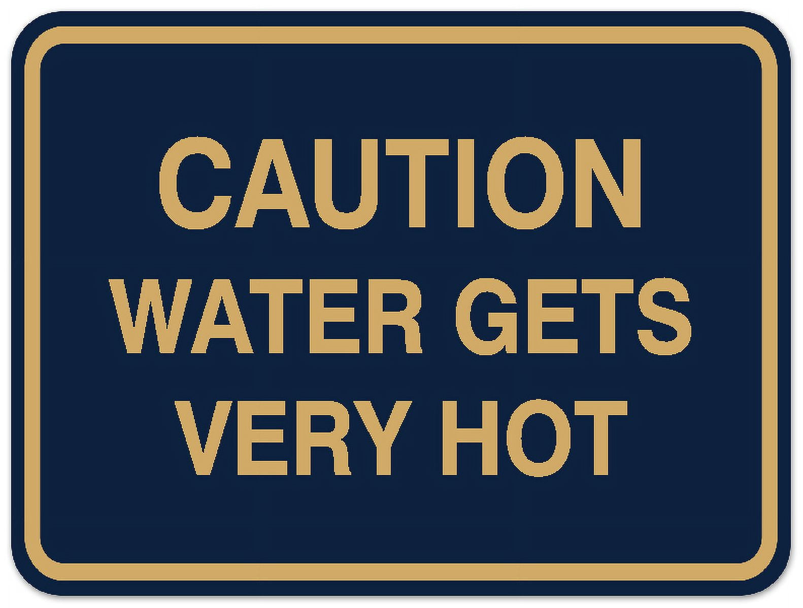 Signs ByLITA Classic Framed CAUTION WATER GETS VERY HOT Door or Wall ...