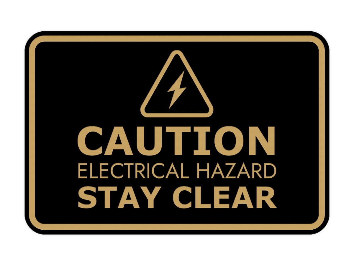 Signs ByLITA Classic Framed Caution: Electrical Hazard - Stay Clear ...