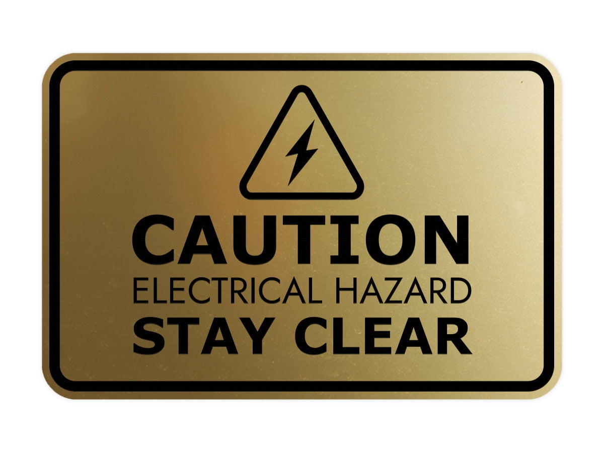 Signs ByLITA Classic Framed Caution: Electrical Hazard - Stay Clear ...