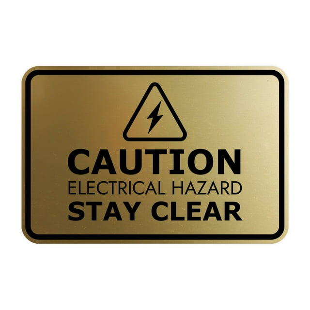 Signs ByLITA Classic Framed Caution: Electrical Hazard - Stay Clear ...