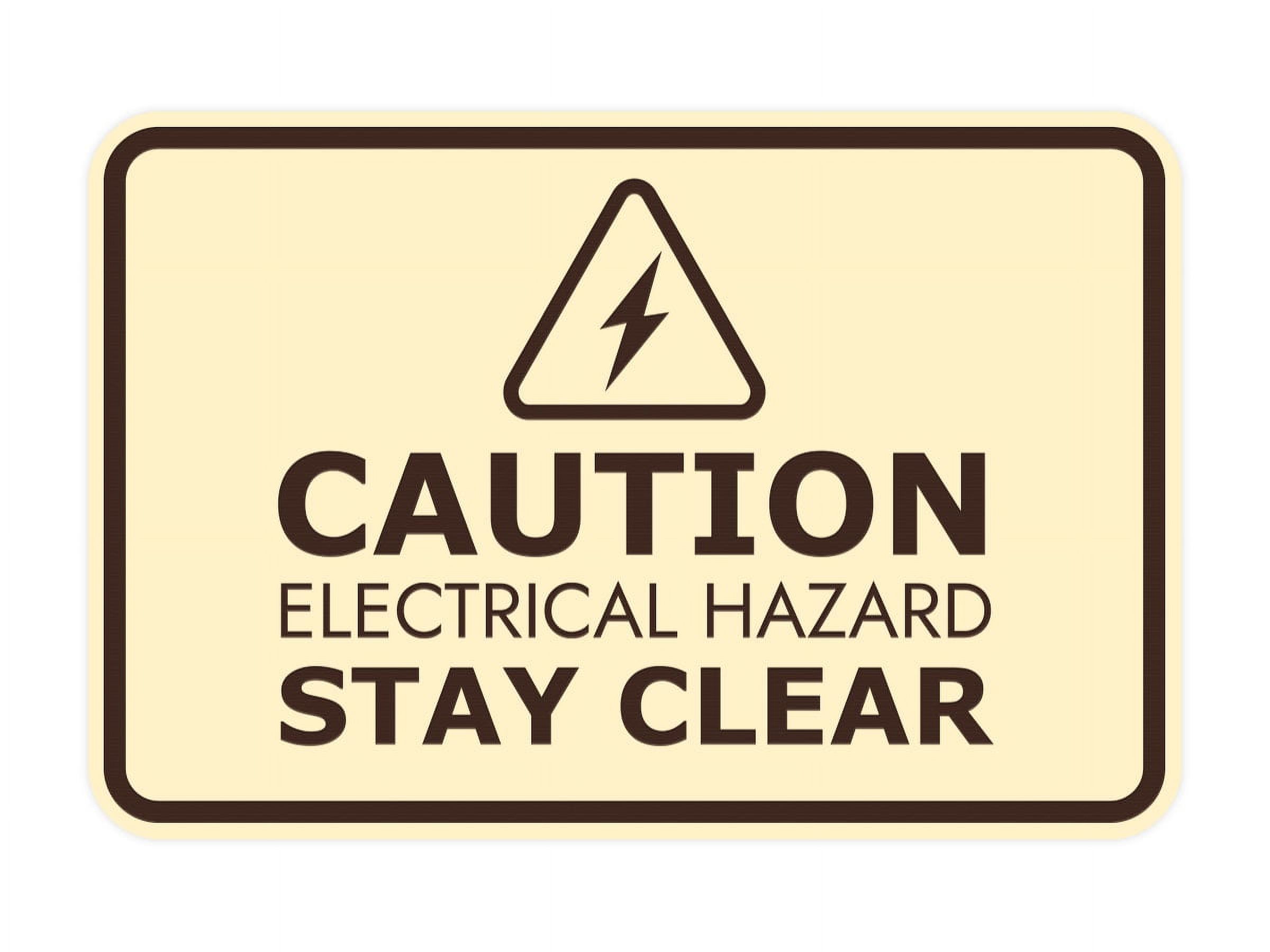 Signs ByLITA Classic Framed Caution: Electrical Hazard - Stay Clear ...