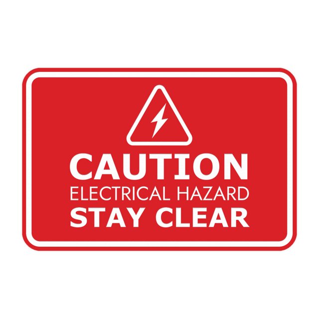 Signs ByLITA Classic Framed Caution: Electrical Hazard - Stay Clear ...