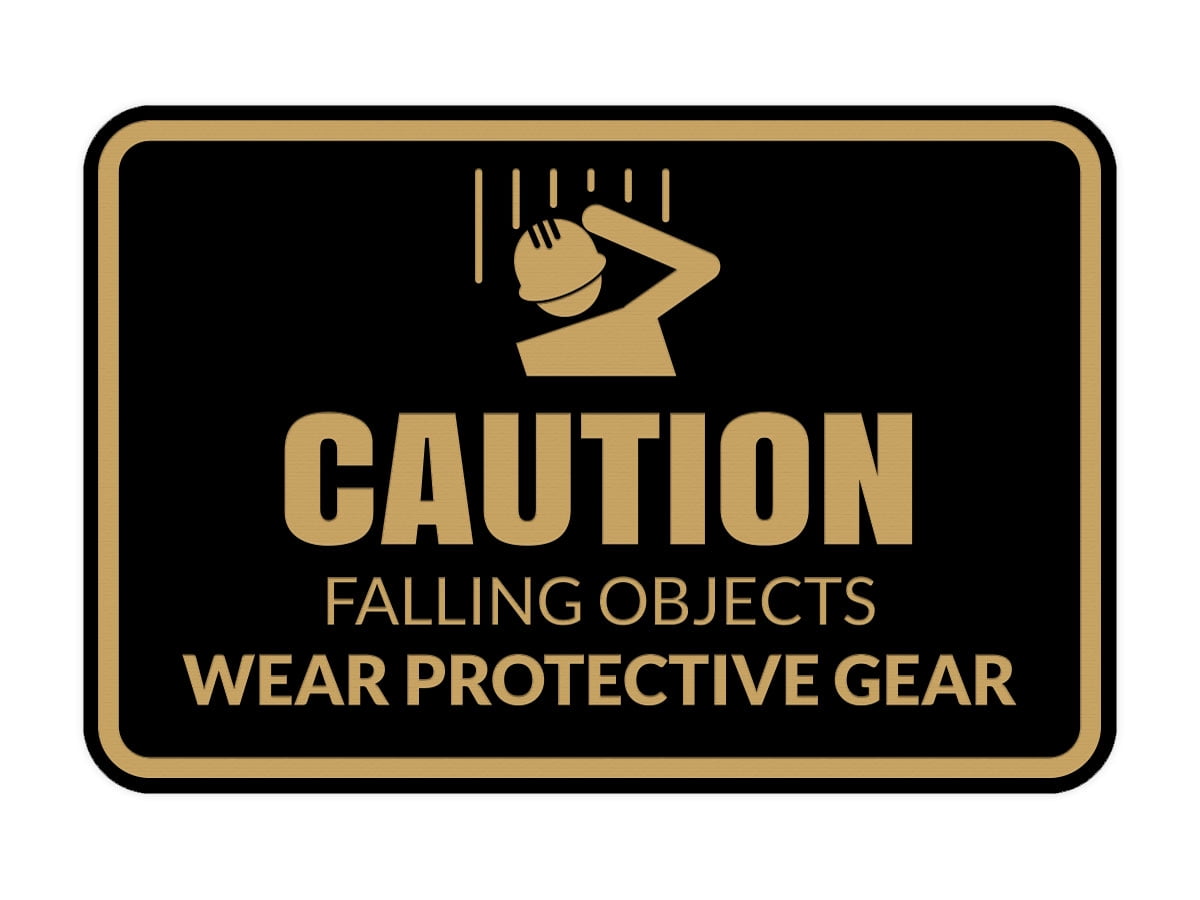 Signs ByLITA Classic Framed Caution: Falling Objects - Wear Protective ...