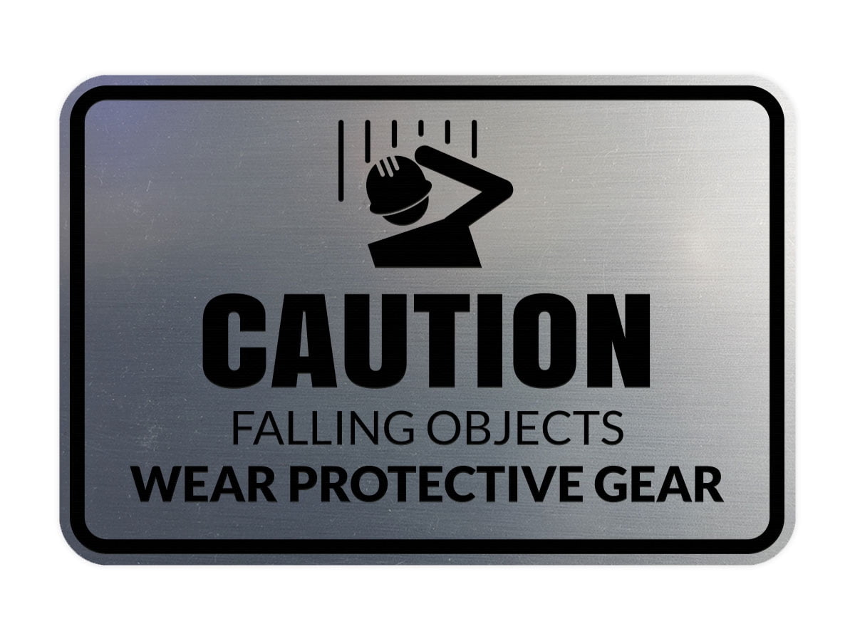 Signs ByLITA Classic Framed Caution: Falling Objects - Wear Protective ...