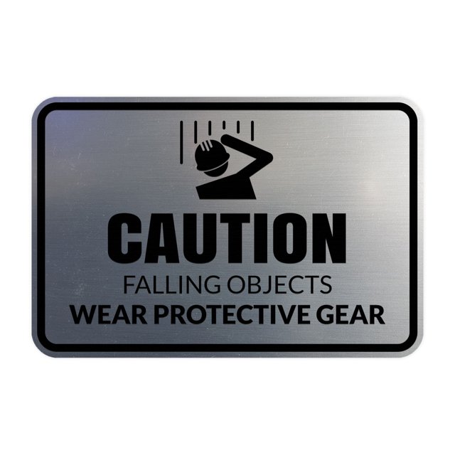 Signs ByLITA Classic Framed Caution: Falling Objects - Wear Protective ...