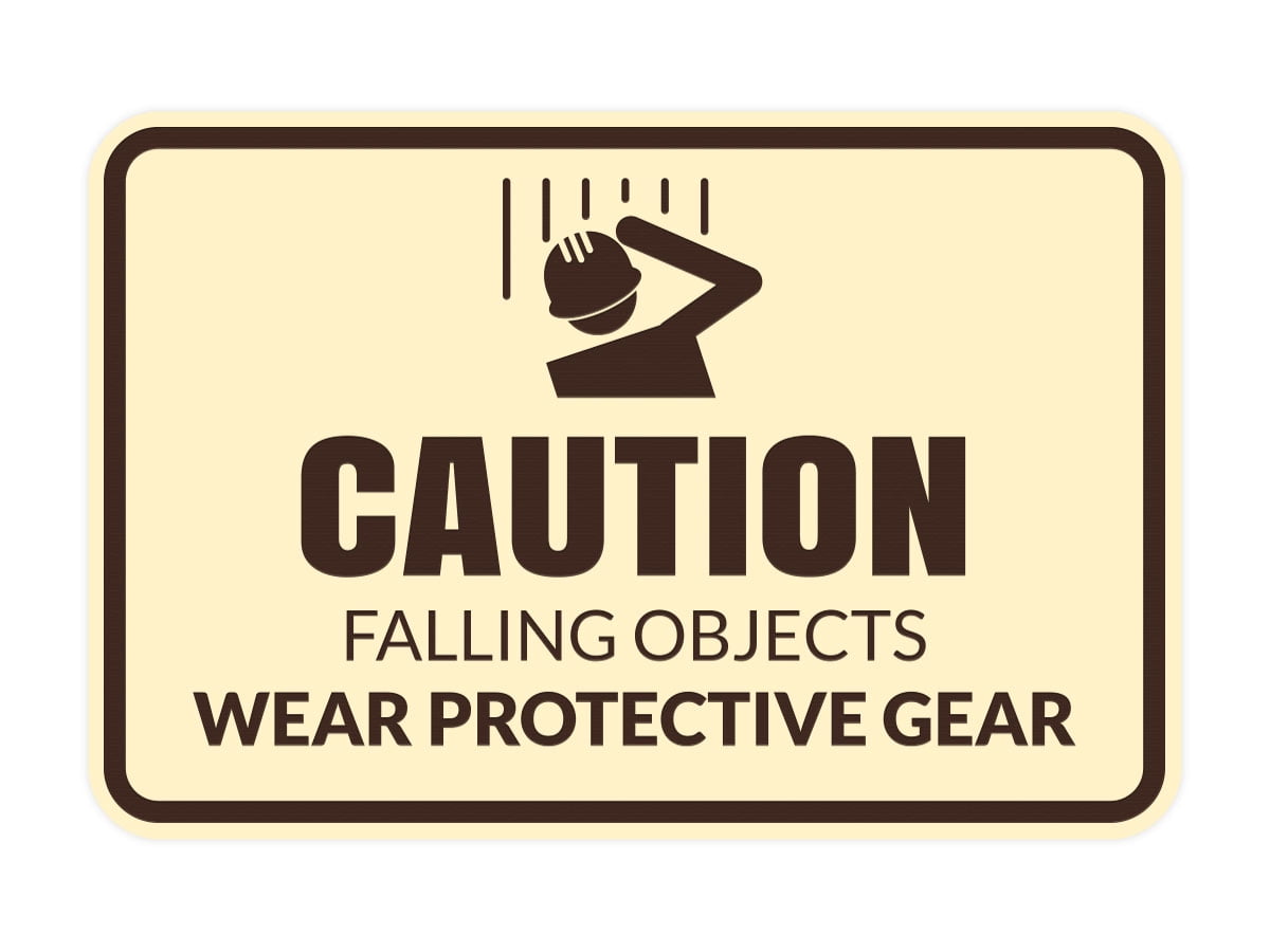 Signs ByLITA Classic Framed Caution: Falling Objects - Wear Protective ...