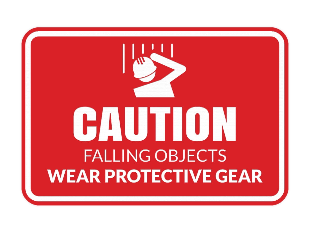 Signs ByLITA Classic Framed Caution: Falling Objects - Wear Protective ...