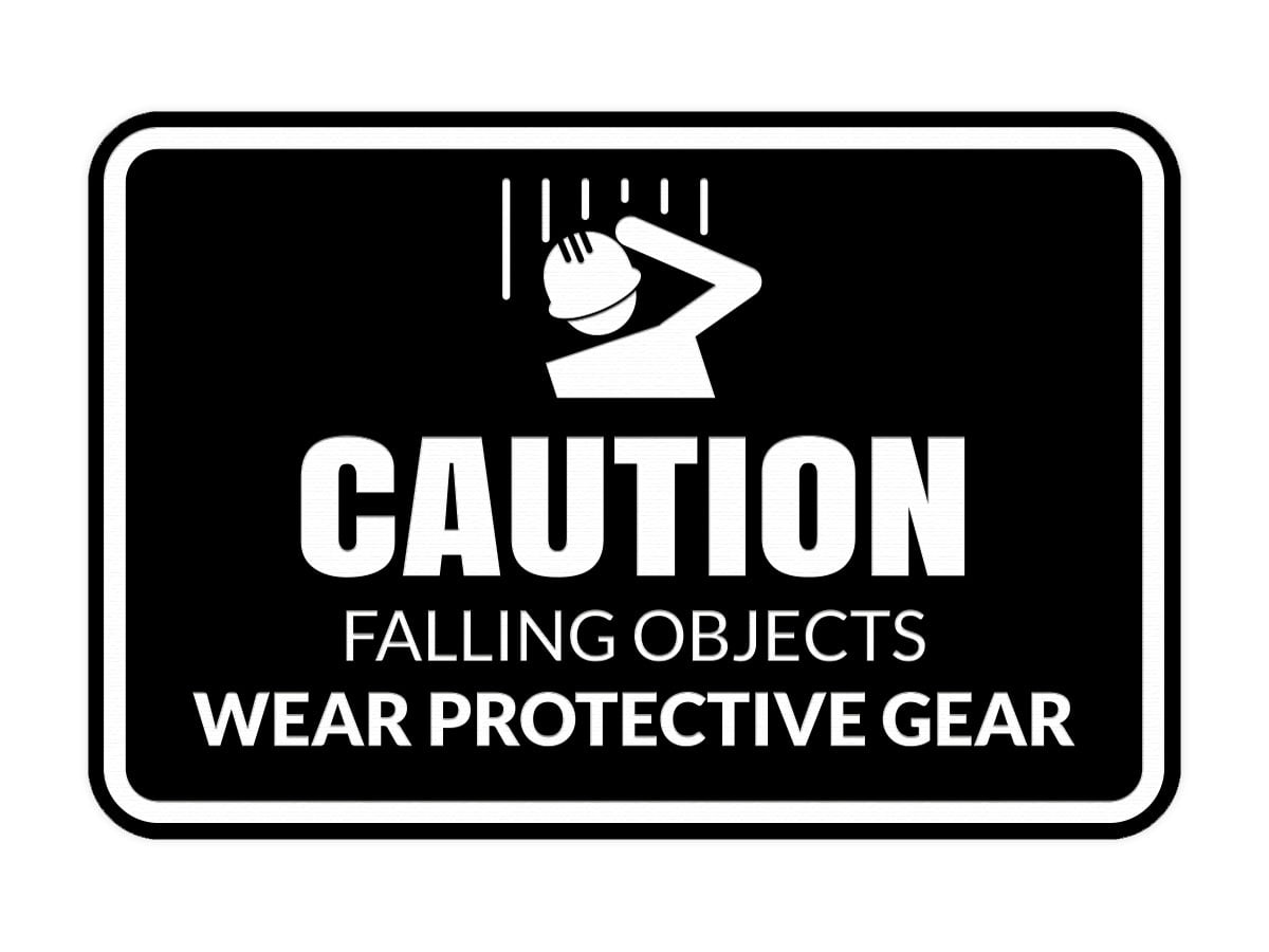 Signs ByLITA Classic Framed Caution: Falling Objects - Wear Protective ...