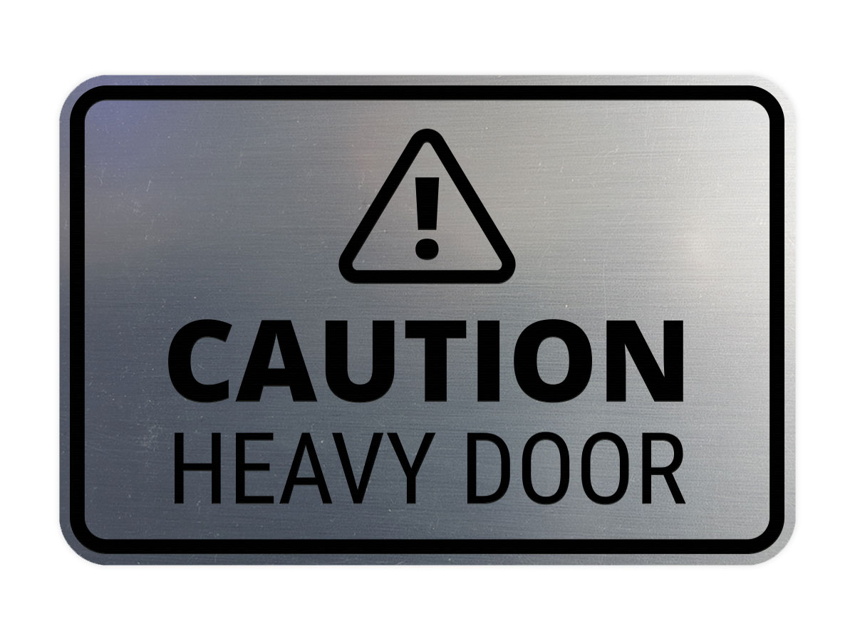 Signs ByLITA Classic Framed Caution Heavy Door Door or Wall Sign Easy ...