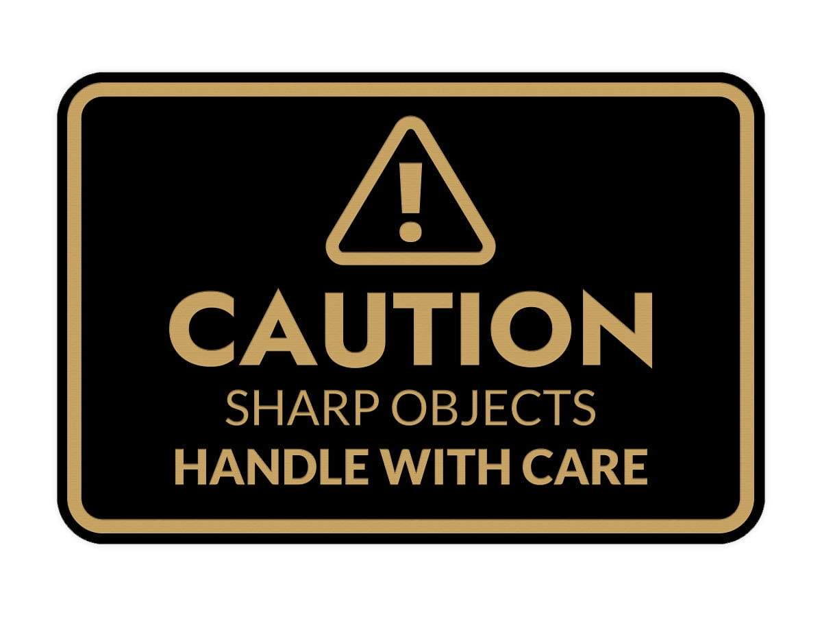 Signs ByLITA Classic Framed Caution: Sharp Objects - Handle with Care ...