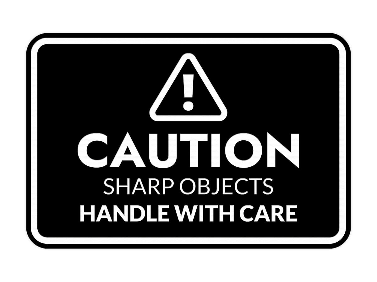 Signs ByLITA Classic Framed Caution: Sharp Objects - Handle with Care ...