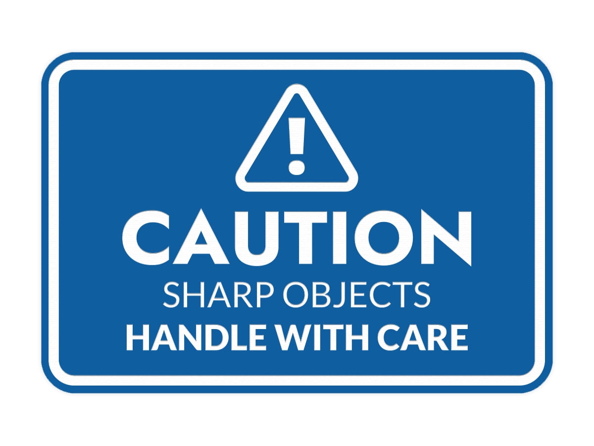 Signs ByLITA Classic Framed Caution: Sharp Objects - Handle with Care ...