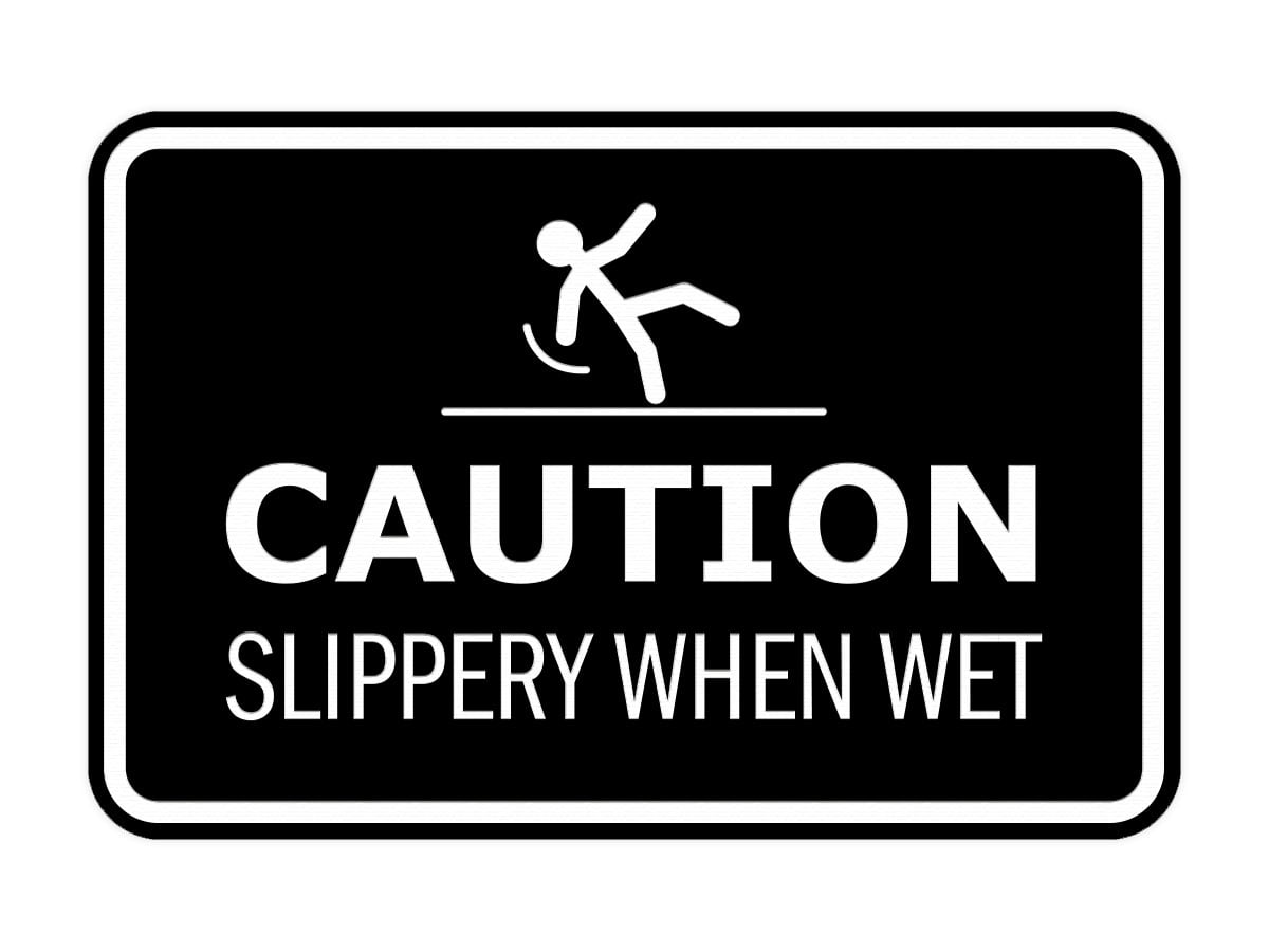 Signs ByLITA Classic Framed Caution: Slippery When Wet Door or Wall ...