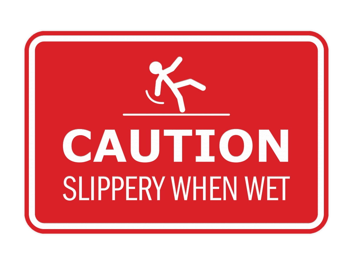 Signs ByLITA Classic Framed Caution: Slippery When Wet Door or Wall ...