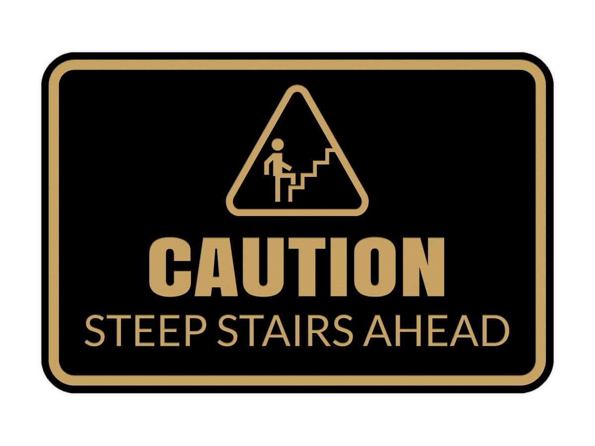 Signs ByLITA Classic Framed Caution: Steep Stairs Ahead Door or Wall ...
