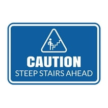 Signs ByLITA Classic Framed Caution: Steep Stairs Ahead Door or Wall ...