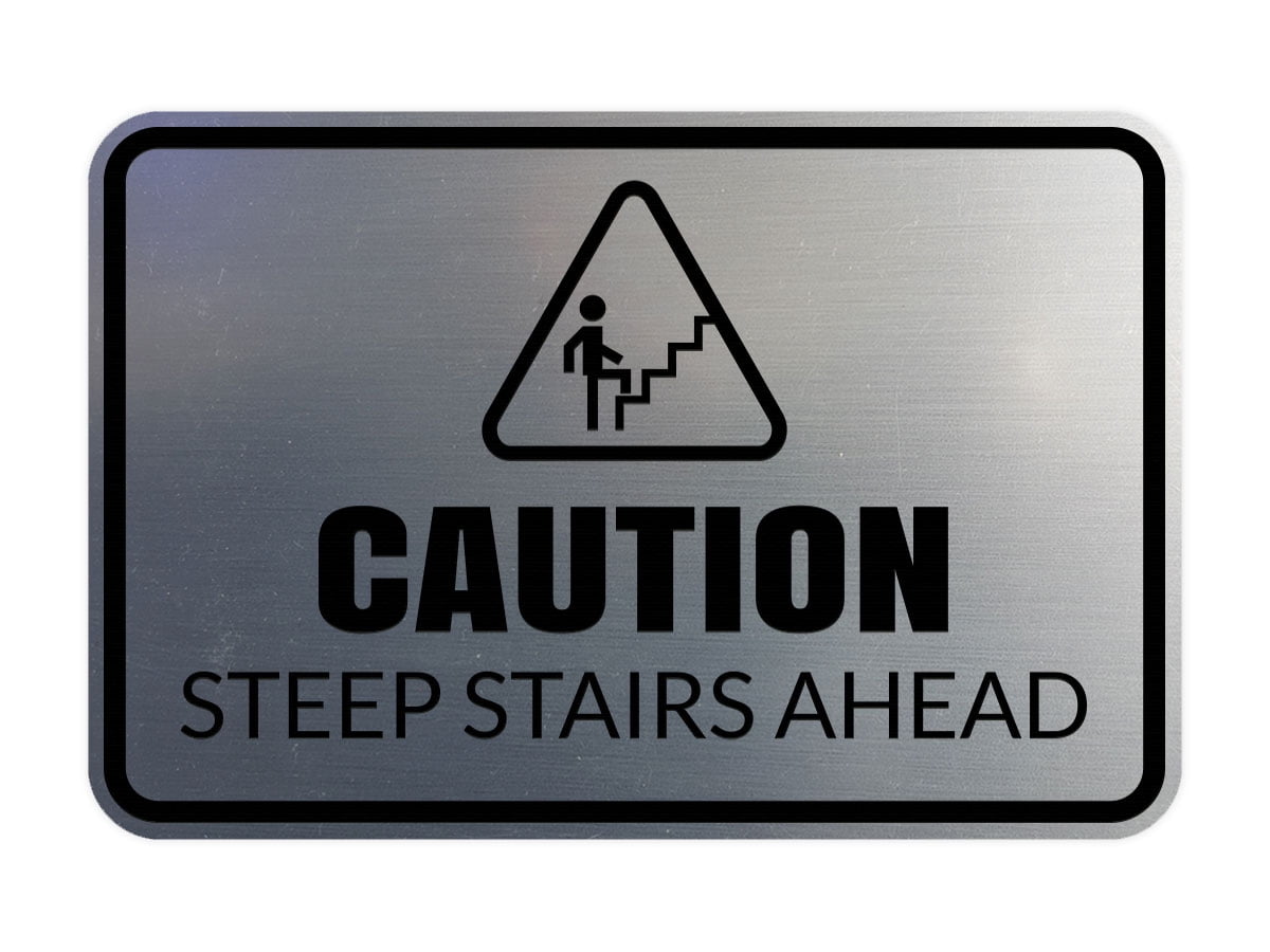 Signs ByLITA Classic Framed Caution: Steep Stairs Ahead Door or Wall ...