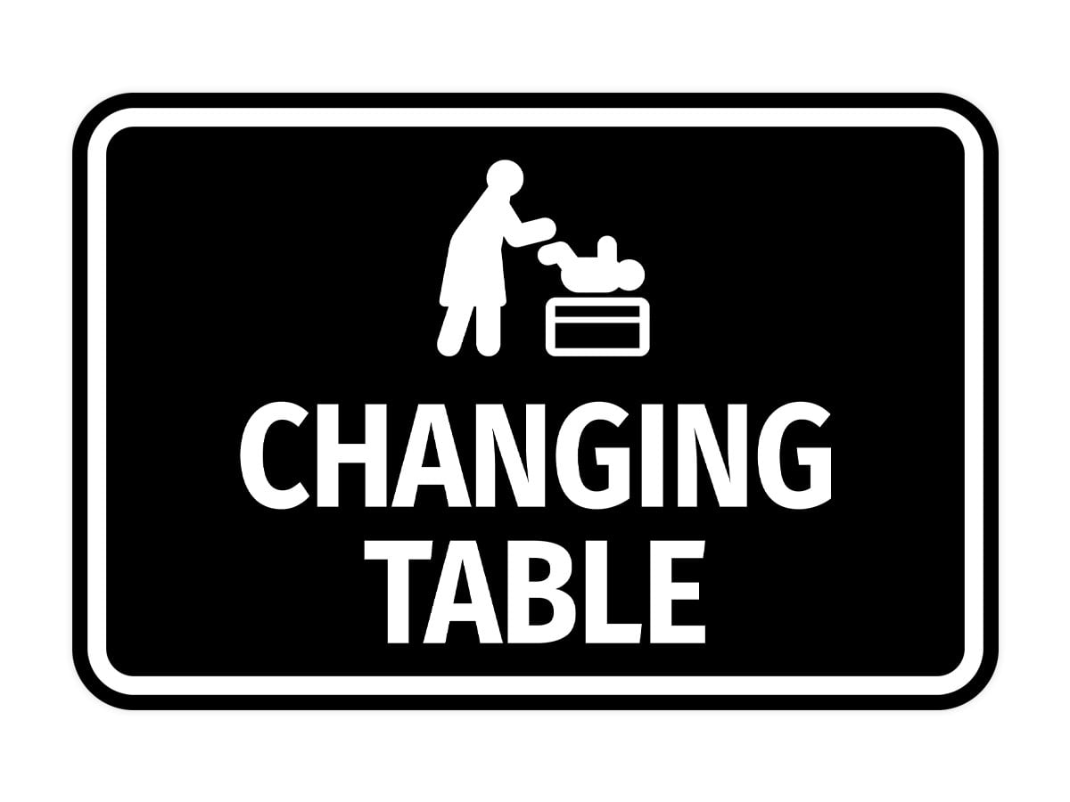 Signs ByLITA Classic Framed Changing Table Sign (Black) - Large ...