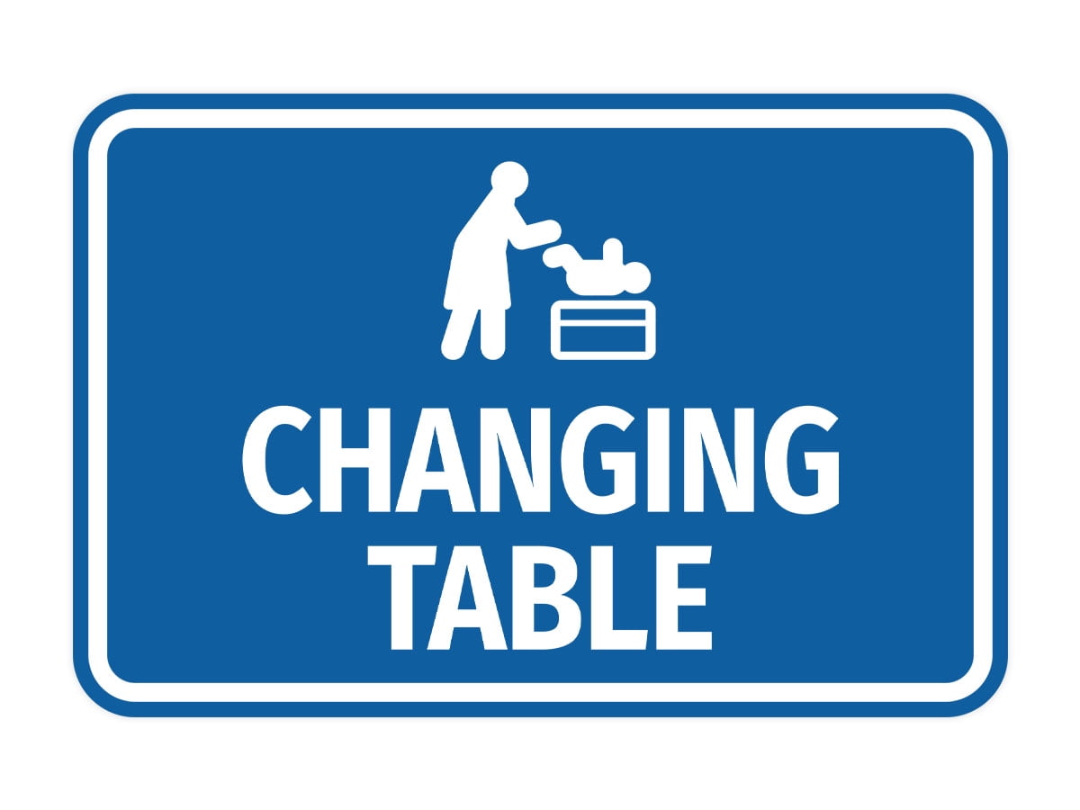 Signs ByLITA Classic Framed Changing Table Sign (Blue) - Large ...