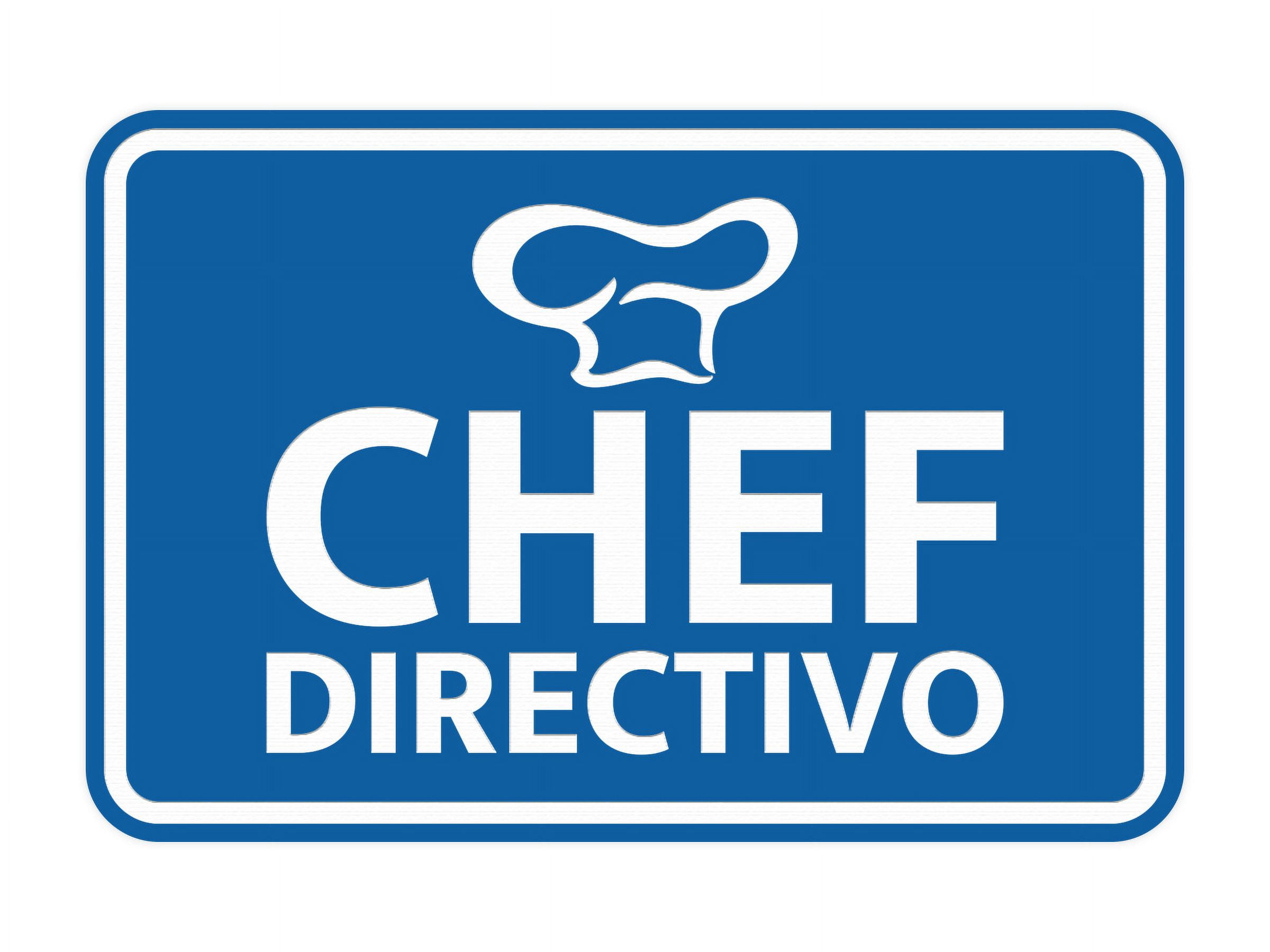 Signs ByLITA Classic Framed Chef Directivo Door or Wall Sign (Blue ...
