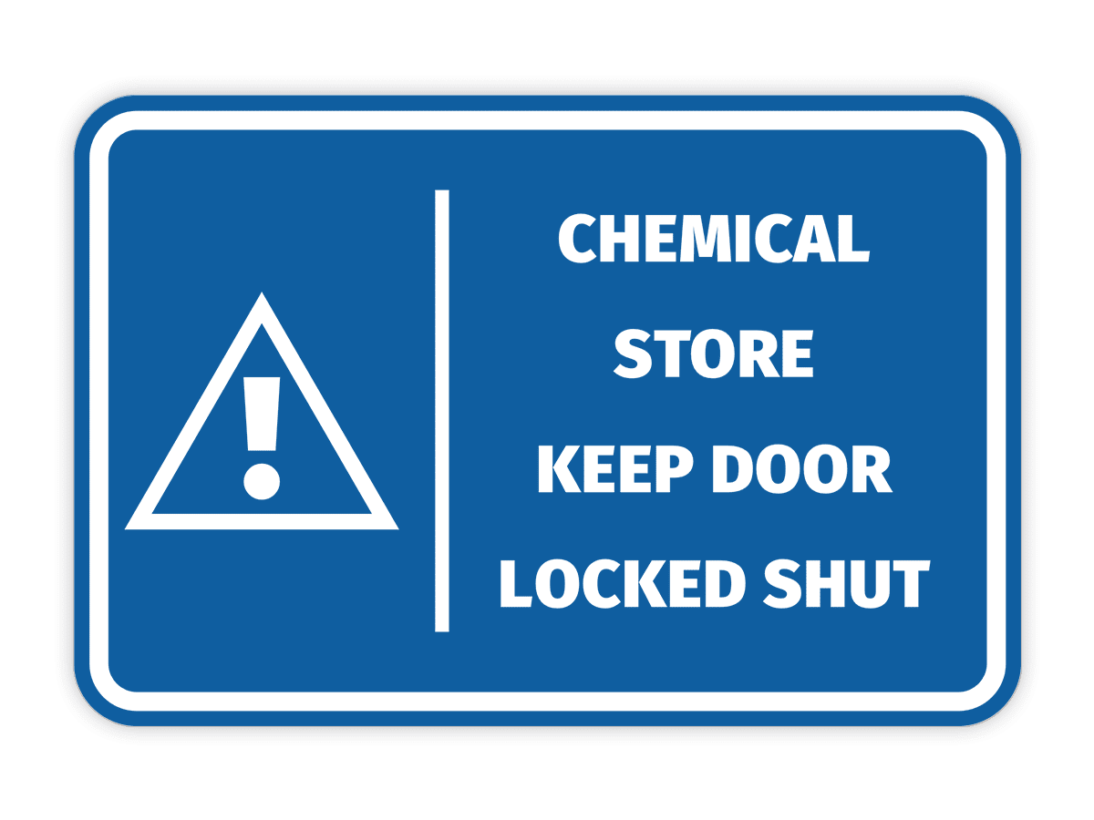 Signs ByLITA Classic Framed Chemical Store Keep Door Locked Shut Door ...