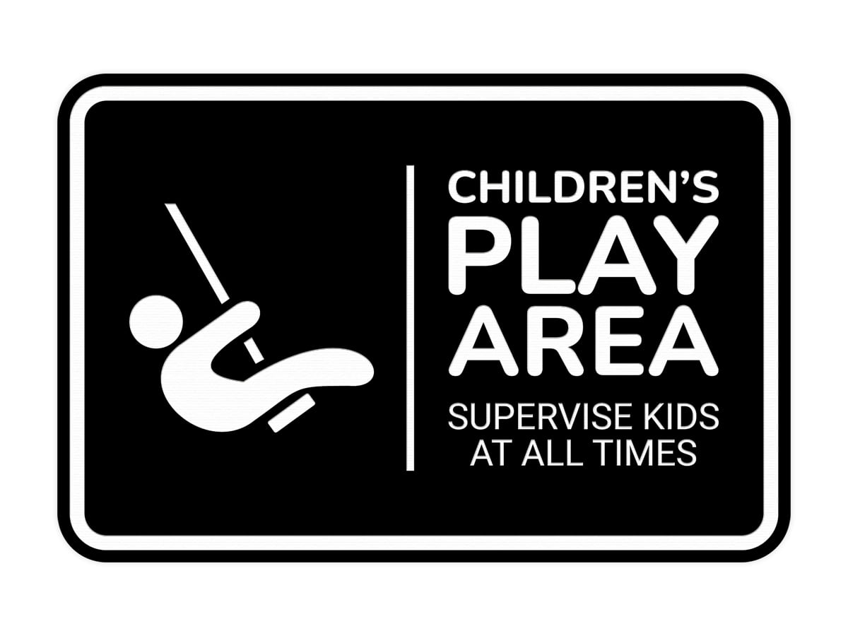 Signs ByLITA Classic Framed Children's Play Area - Supervise Kids at ...