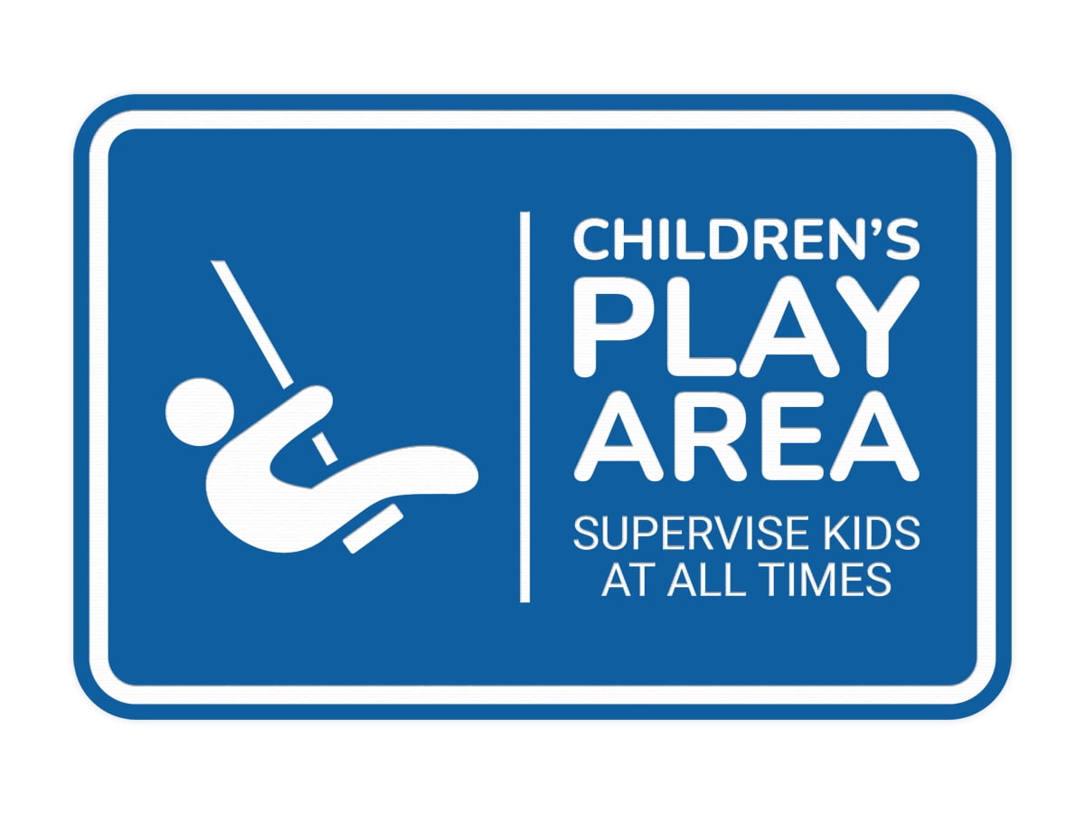 Signs ByLITA Classic Framed Children's Play Area - Supervise Kids at ...