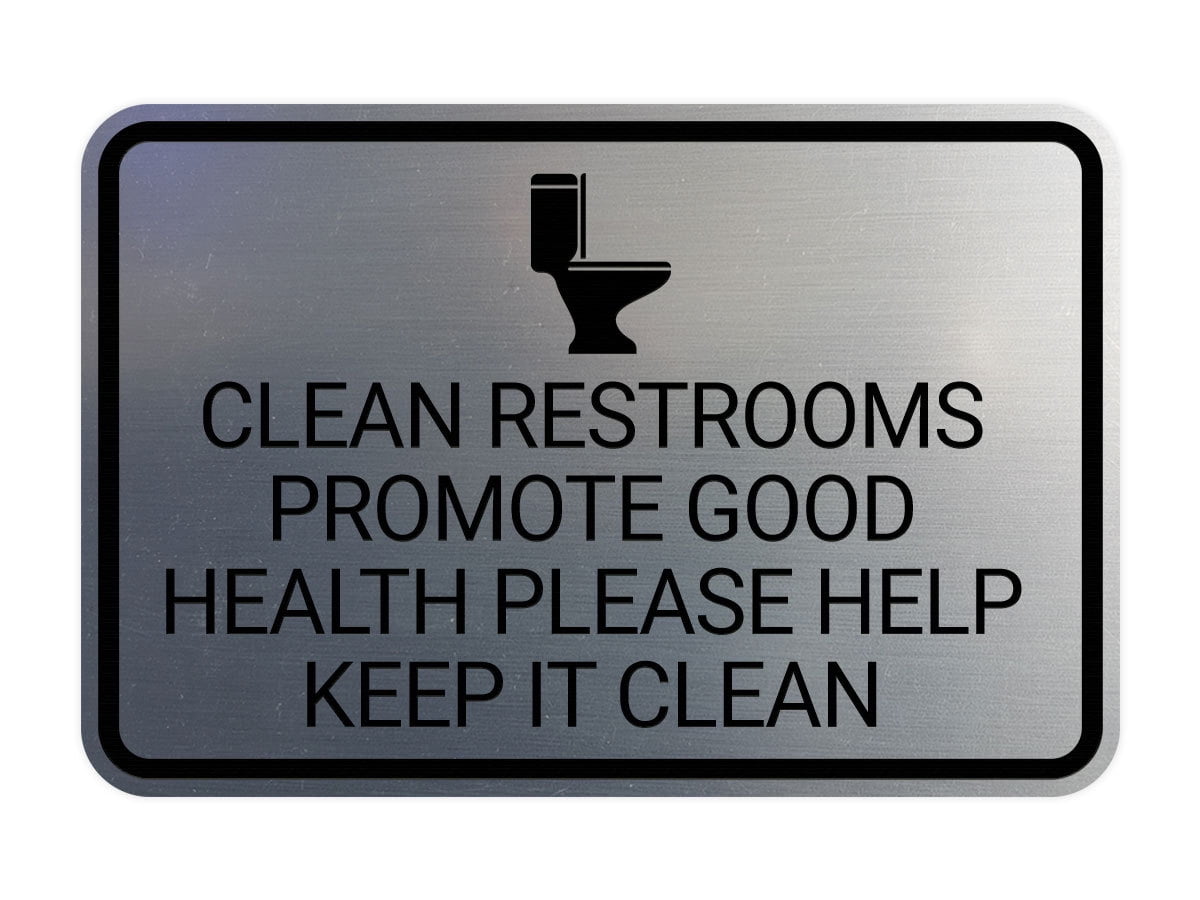 Signs ByLITA Classic Framed Clean Restrooms Promote Good Health Please ...