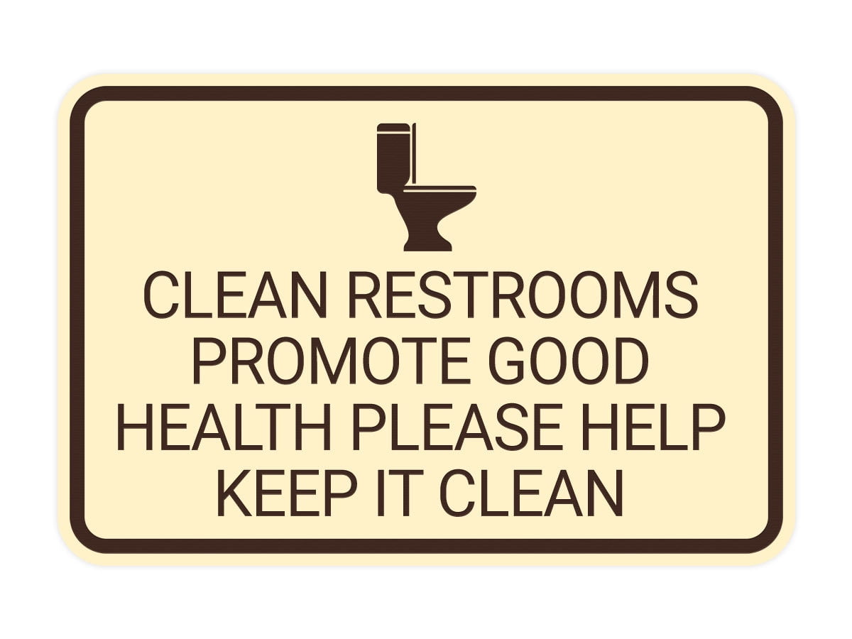 Signs ByLITA Classic Framed Clean Restrooms Promote Good Health Please ...