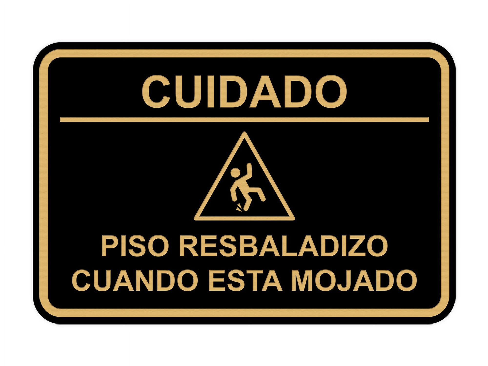 Signs ByLITA Classic Framed Cuidado: Piso Resbaladizo cuando esta ...