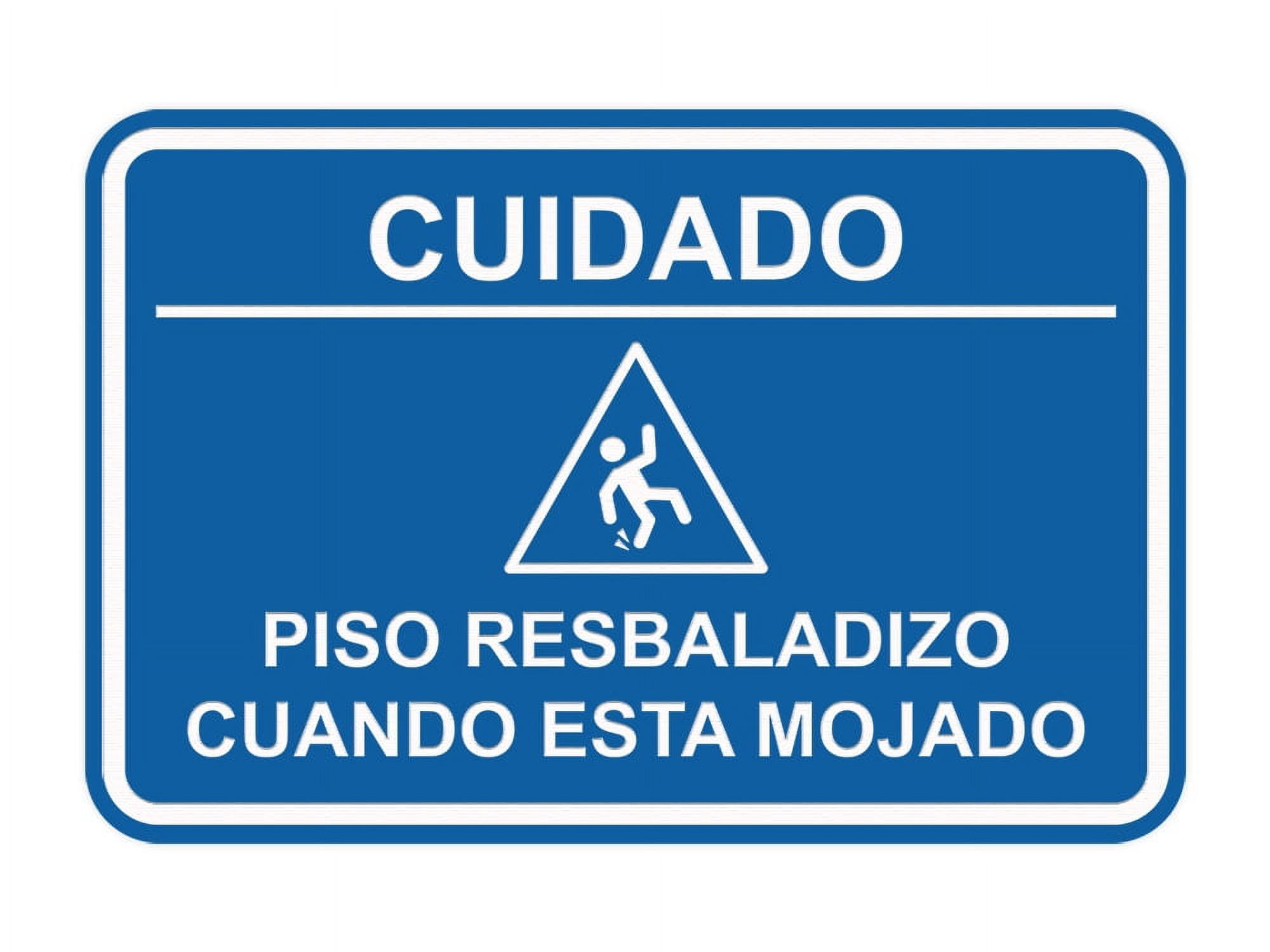 Signs ByLITA Classic Framed Cuidado: Piso Resbaladizo cuando esta ...