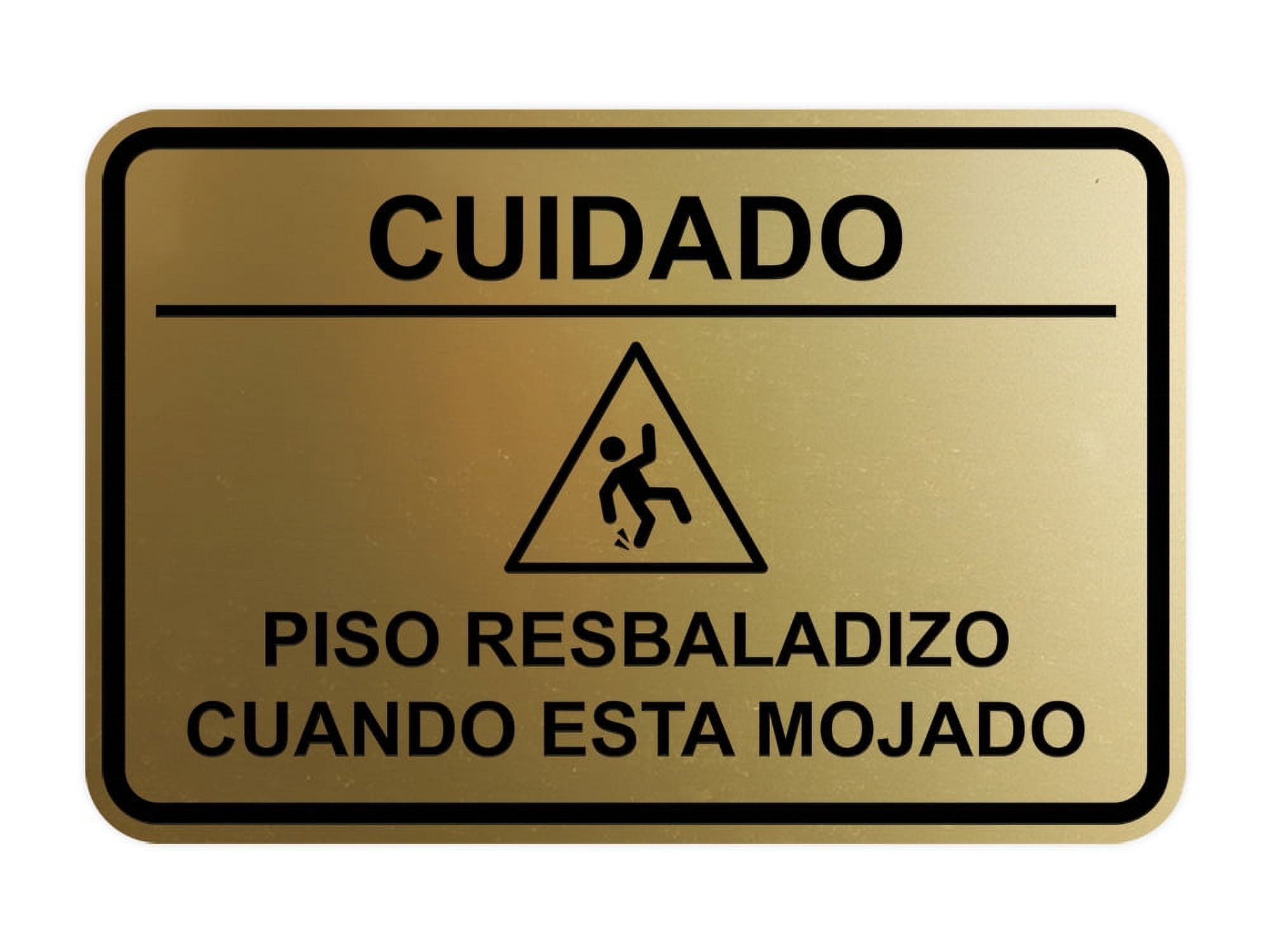 Signs ByLITA Classic Framed Cuidado: Piso Resbaladizo cuando esta ...